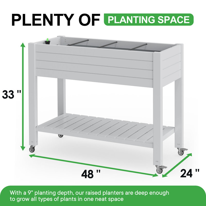 Dovecove Gramercie Elevated Garden Bed Raised Planter for Outdoor ...